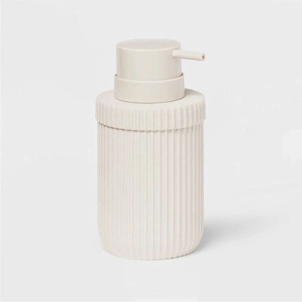 Bath | New Elegant Cream Ribbed Soap Dispenser | Poshmark
